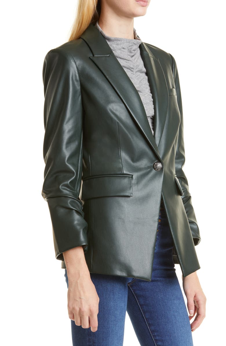 Veronica Beard Hollis Faux Leather Dickey Jacket | Nordstromrack