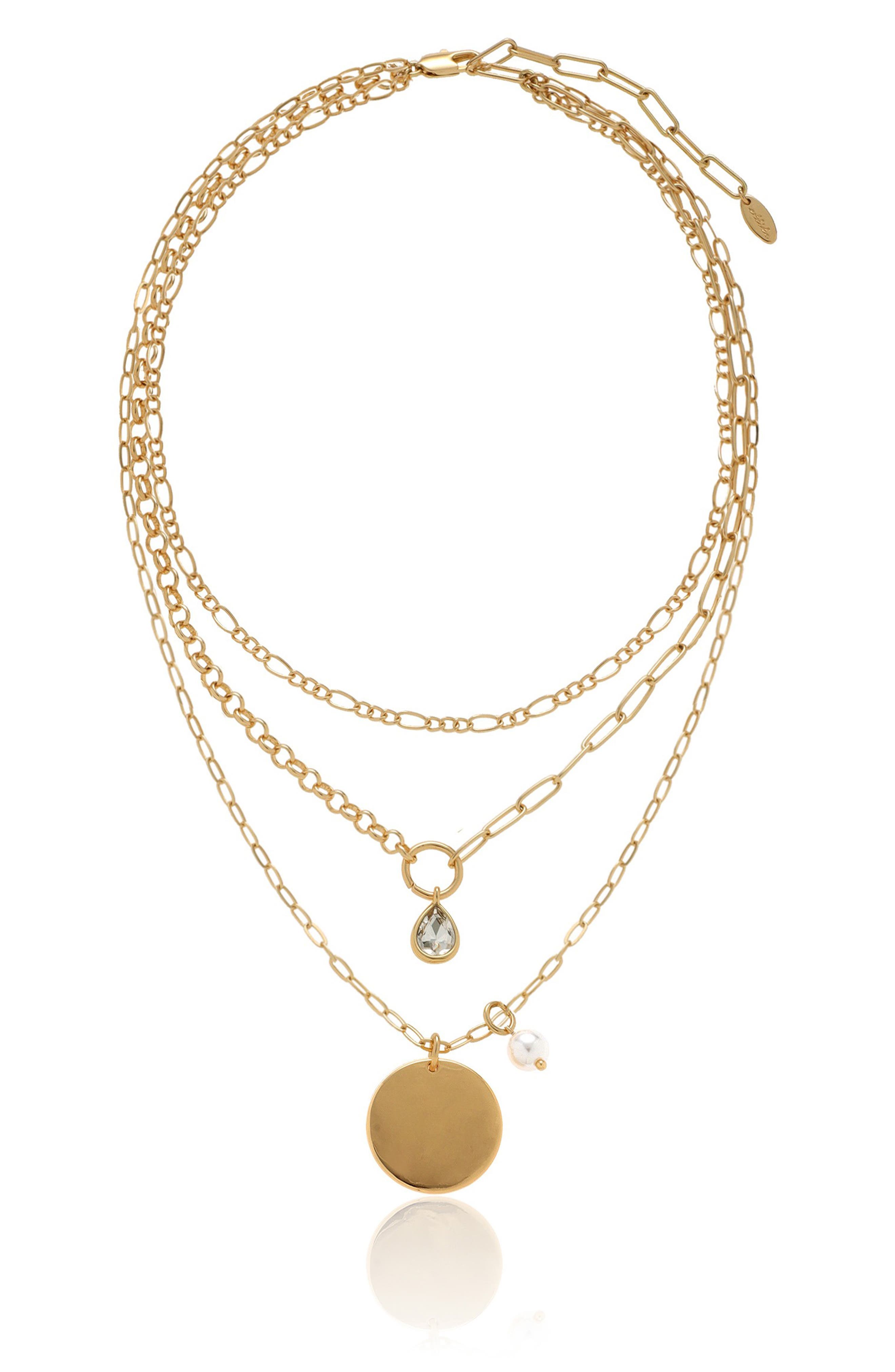 Ettika Medallion Layered Chain Necklace | Nordstromrack