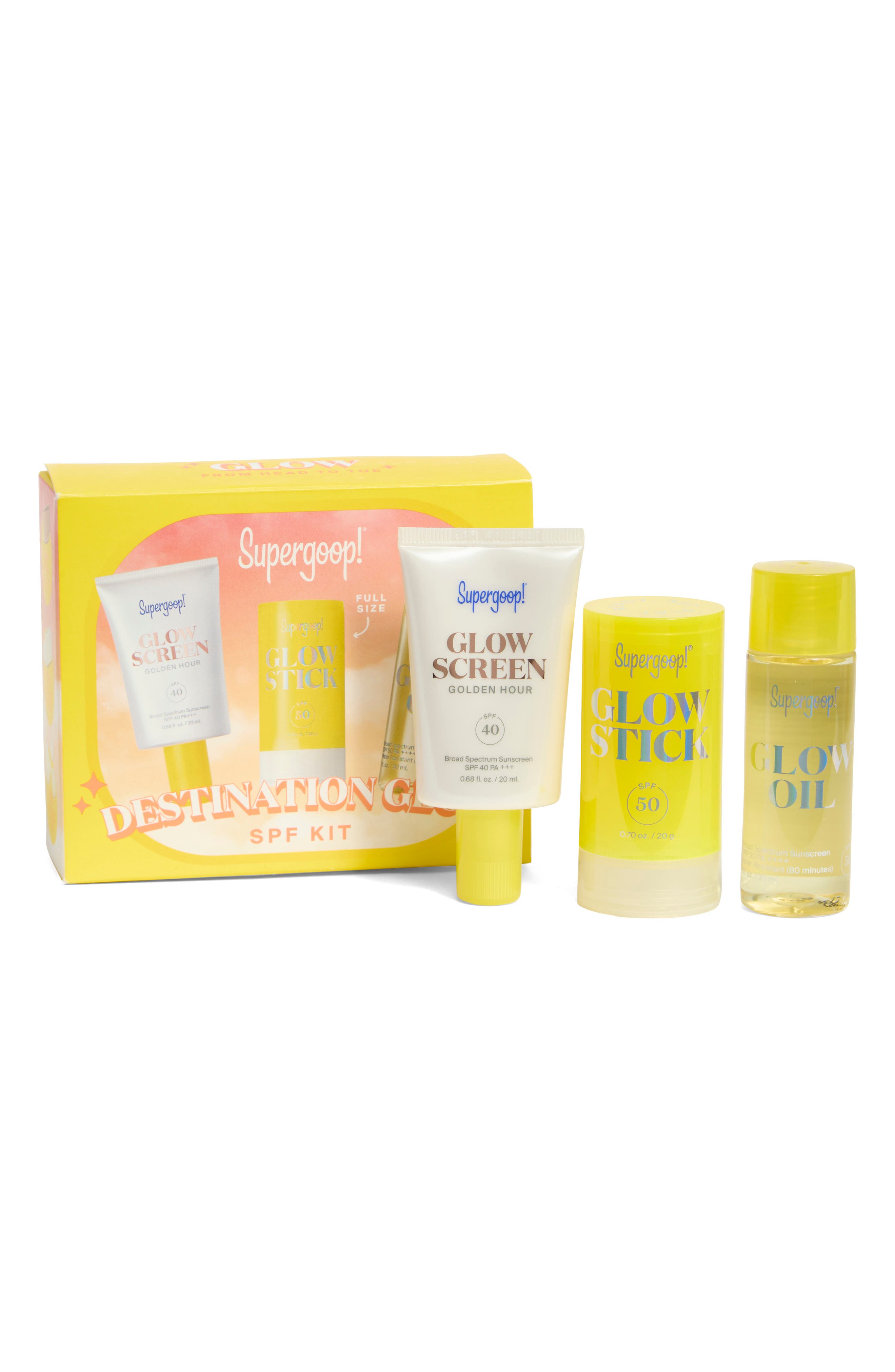 Supergoop!® Destination Glow 3-Piece SPF Travel Kit $72 Value ...