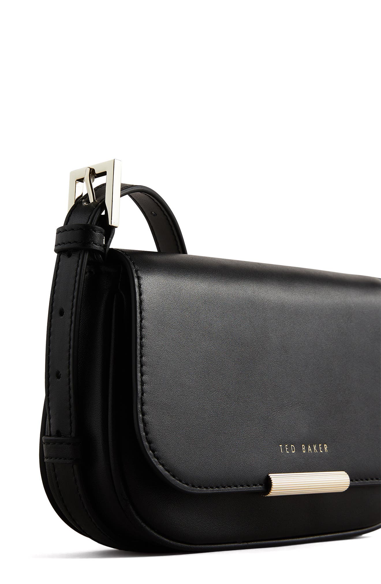 Ted Baker London Bagira Curved Baguette Leather Crossbody Bag ...