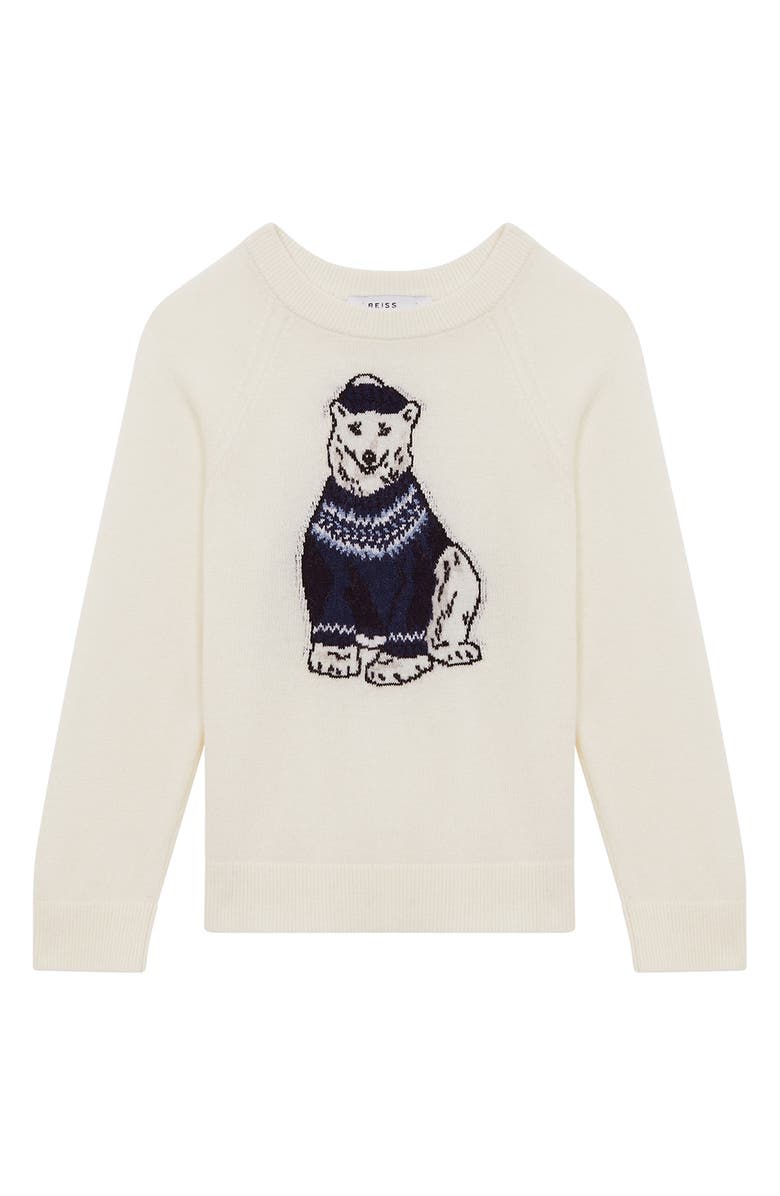 Reiss Kids' Osburn Jr. Polar Bear Crewneck Sweater | Nordstromrack