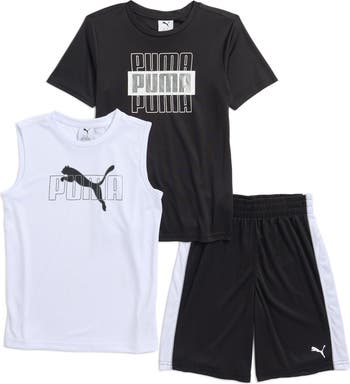 PUMA Kids' Logo Tank, T-Shirt & Shorts Set | Nordstromrack