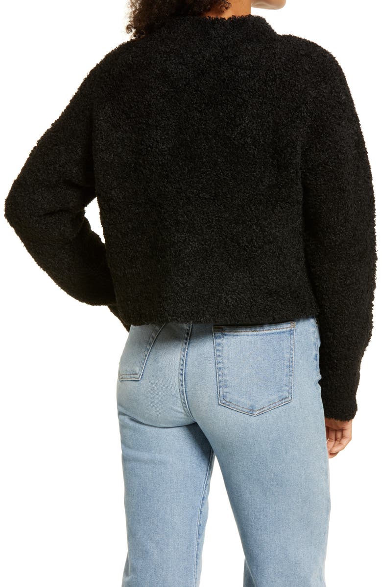 Halogen® Crop Bouclé Sweater | Nordstrom