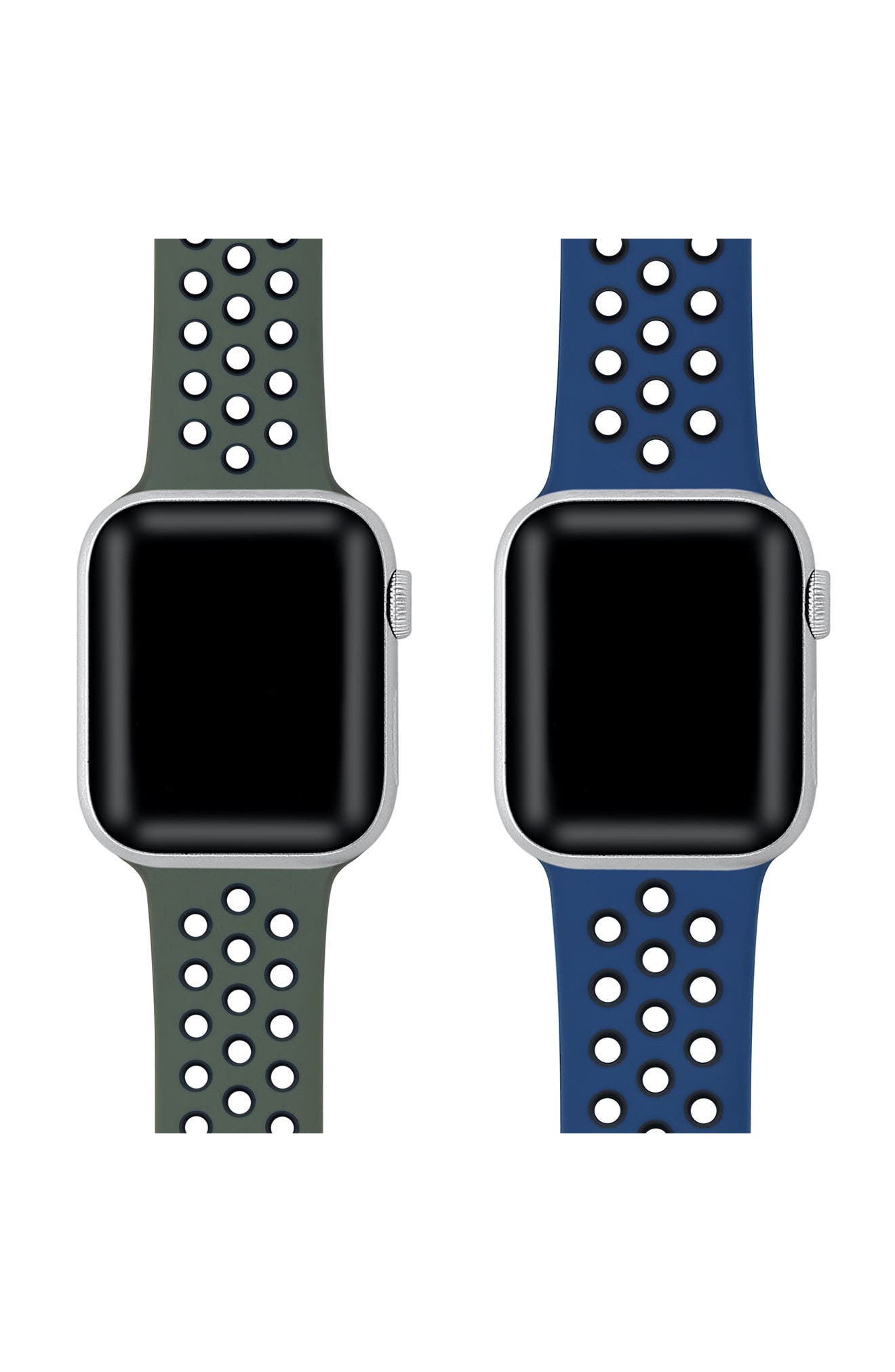 The Posh Tech Assorted Breathable Silicone 2-Pack Apple Watch ...
