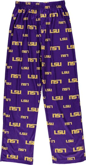 GENUINE STUFF LSU Tigers Youth Purple Team Logo Flannel Pajama Pants ...