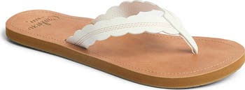 Reef Celine Scalloped Strap Flip-Flop Sandal (Women) | Nordstrom