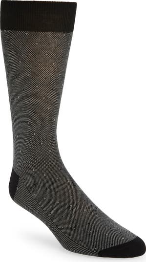 Canali Neat Textured Cotton Dress Socks | Nordstrom