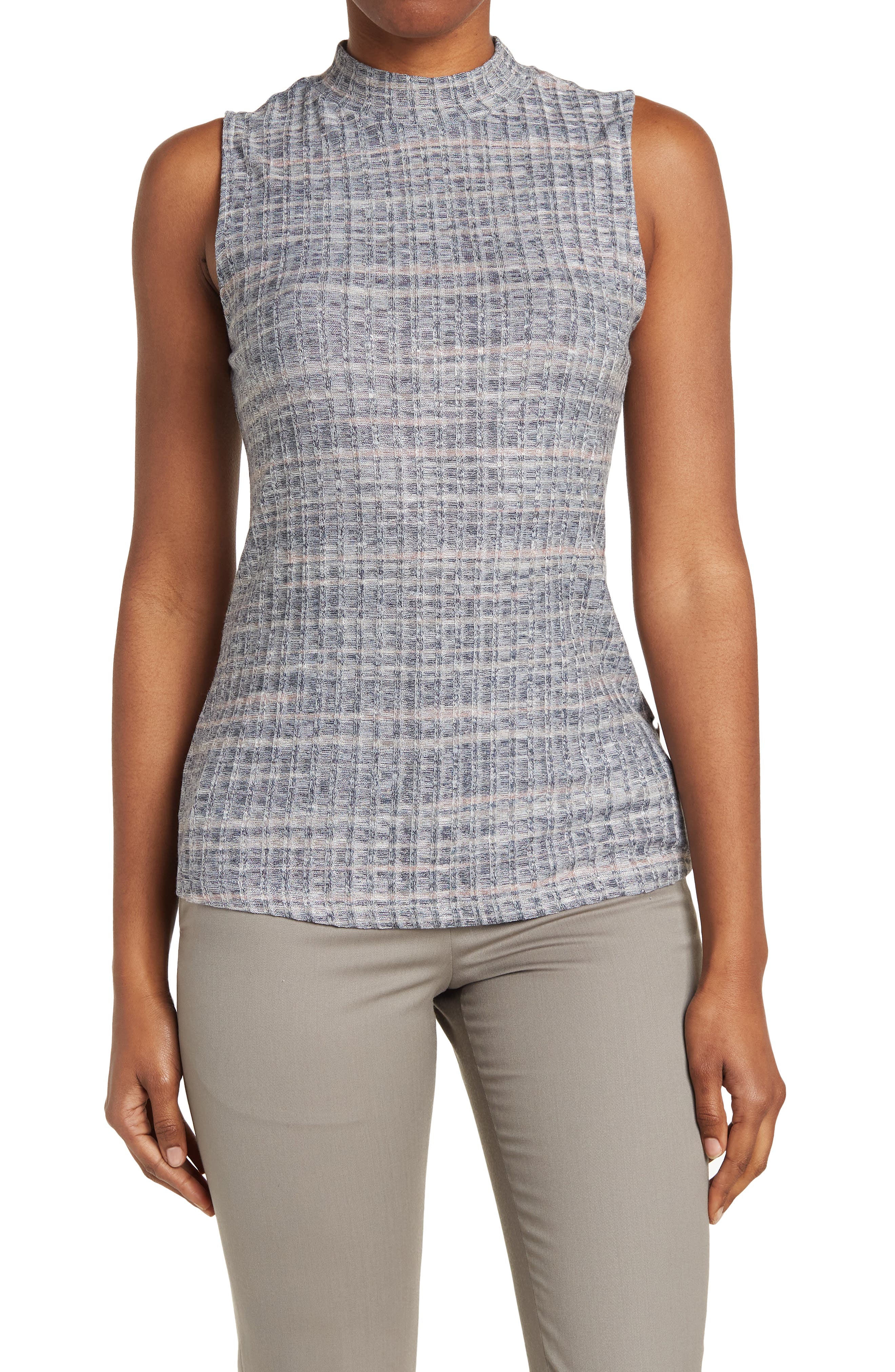 Liverpool Ribbed Mock Neck Tank Top | Nordstromrack