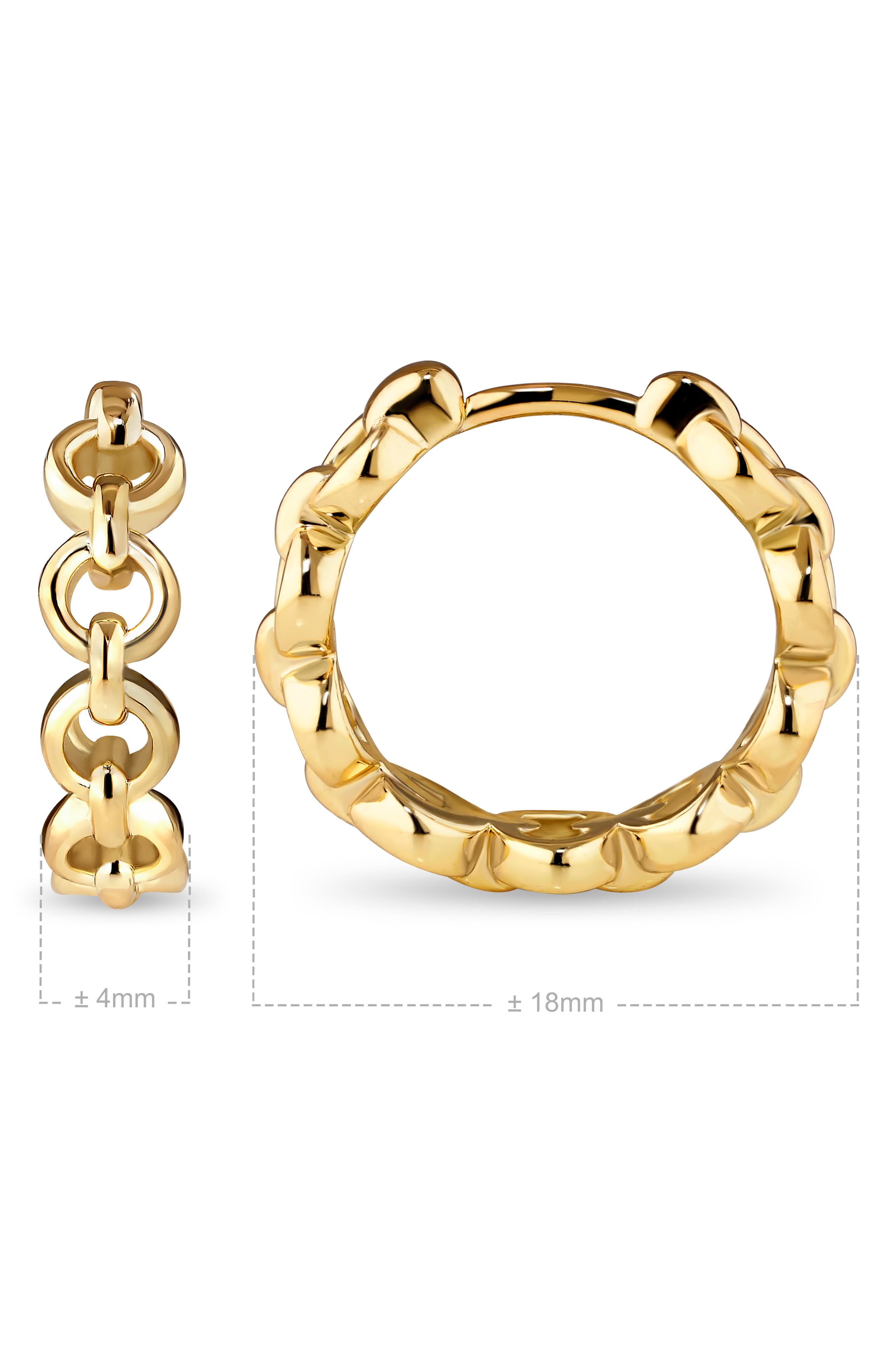 DEVATA Cable Link Hoop Earrings | Nordstromrack