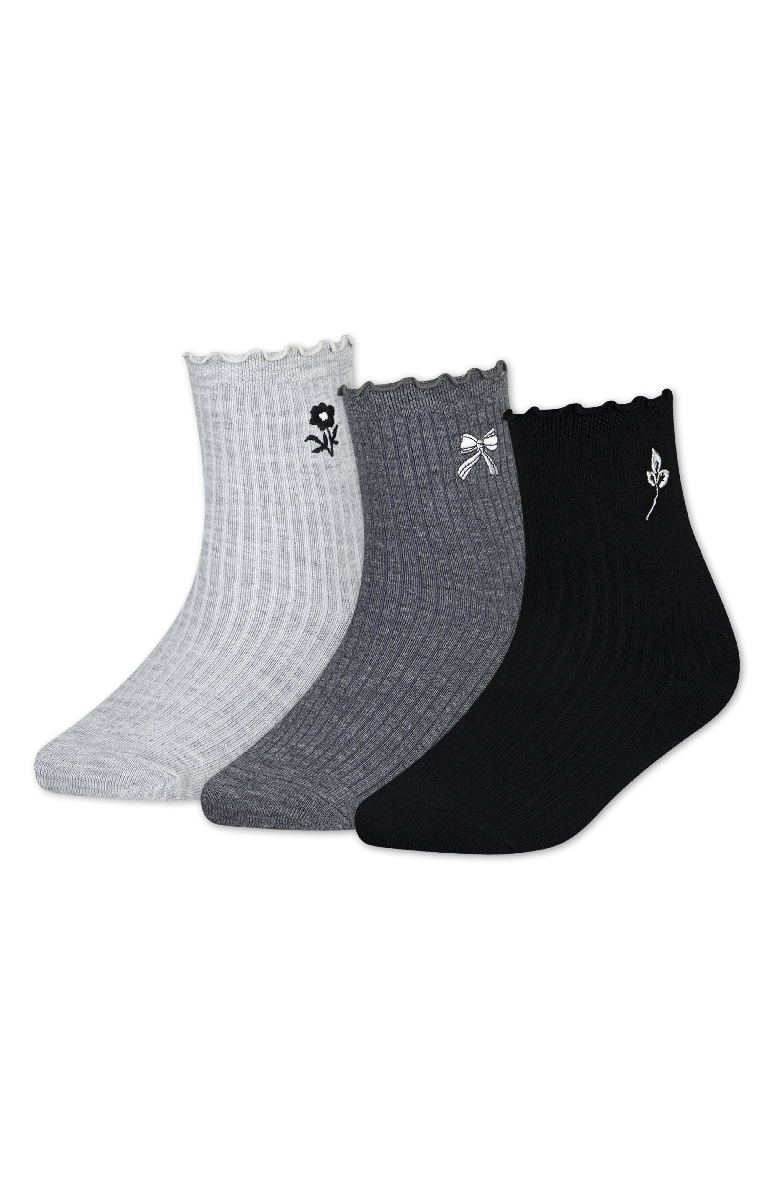 abercrombie kids Kids' Icon Assorted 3-Pack Crew Socks | Nordstromrack