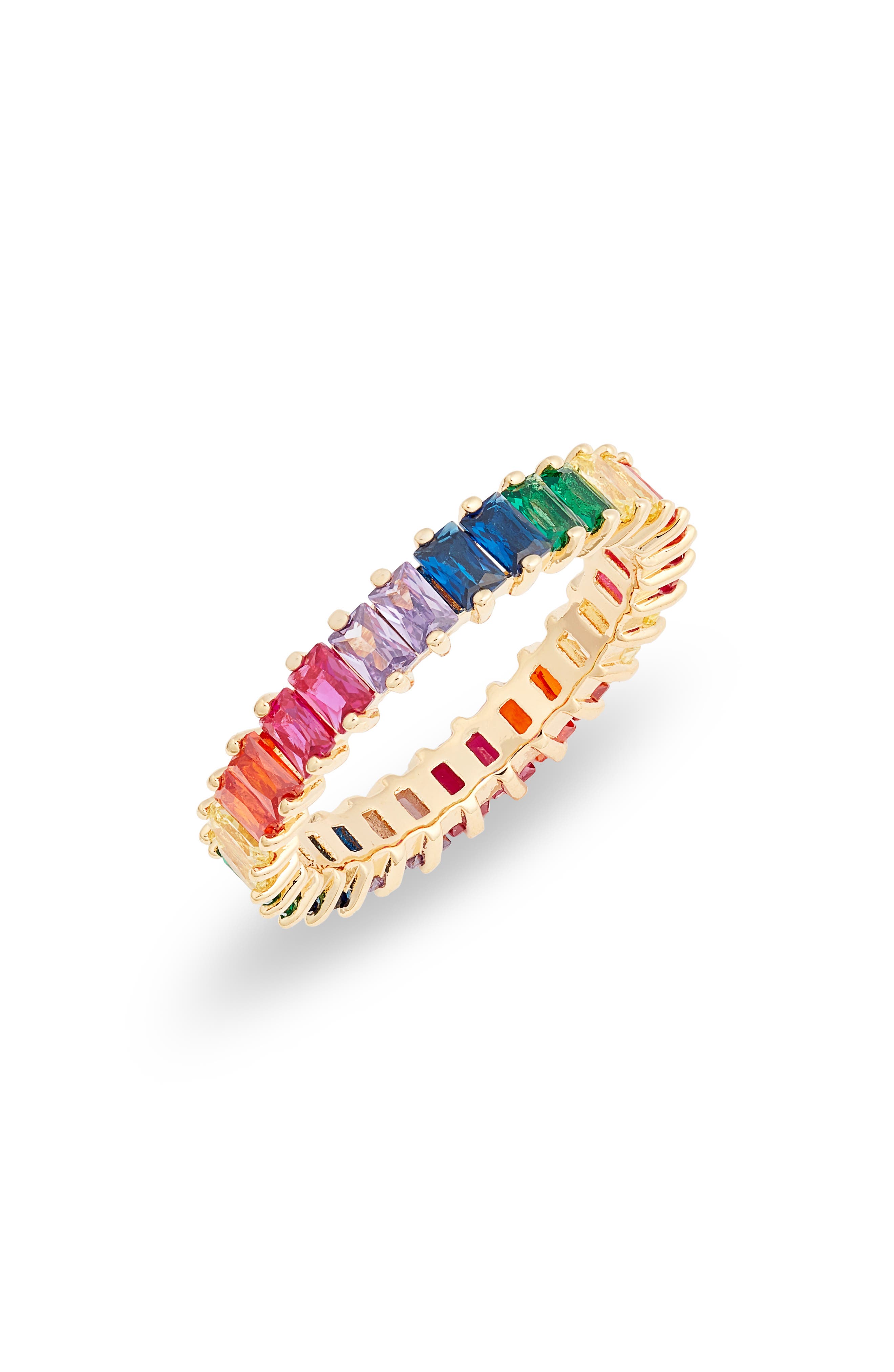 Nordstrom Cubic Zirconia Rainbow Band Ring | Nordstromrack