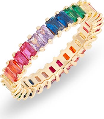 Nordstrom Cubic Zirconia Rainbow Band Ring | Nordstromrack