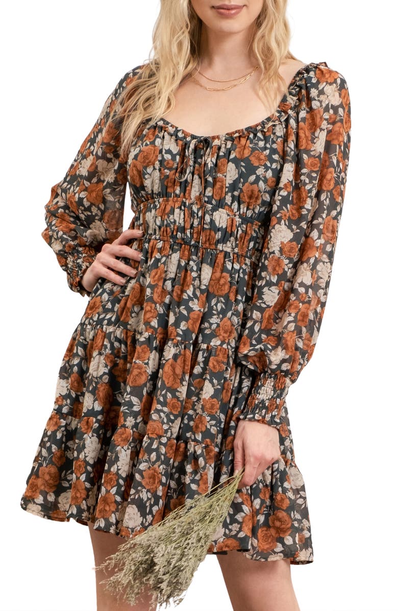 Blu Pepper Floral Long Sleeve Dress | Nordstromrack