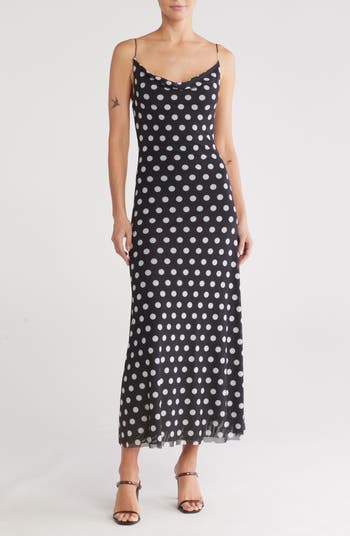 NSR Cowl Neck Mesh Maxi Dress | Nordstromrack