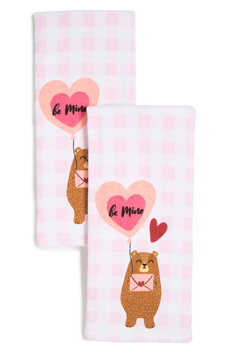ENVOGUE Be Mine Bear Dish Towels - Set of 2 | Nordstromrack