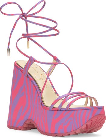 Jessica Simpson Damazy Zebra Platform Sandal (Women) | Nordstrom