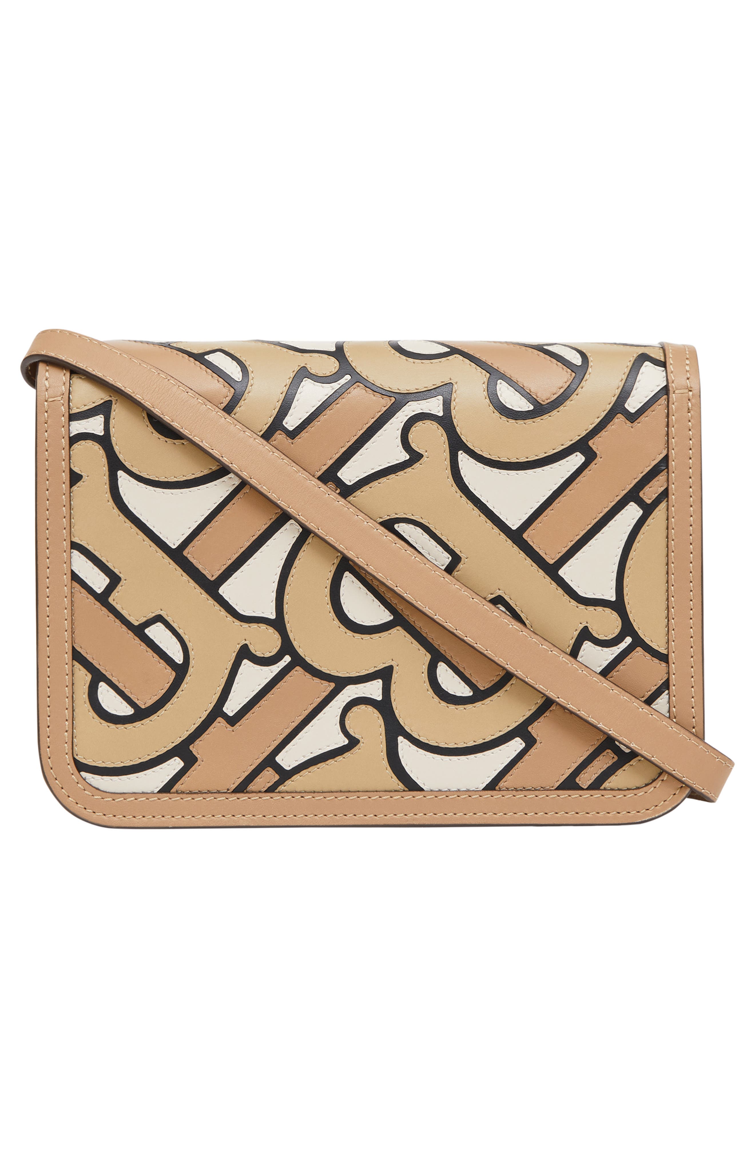 Burberry TB Pieced Monogram Leather Shoulder Bag | Nordstrom
