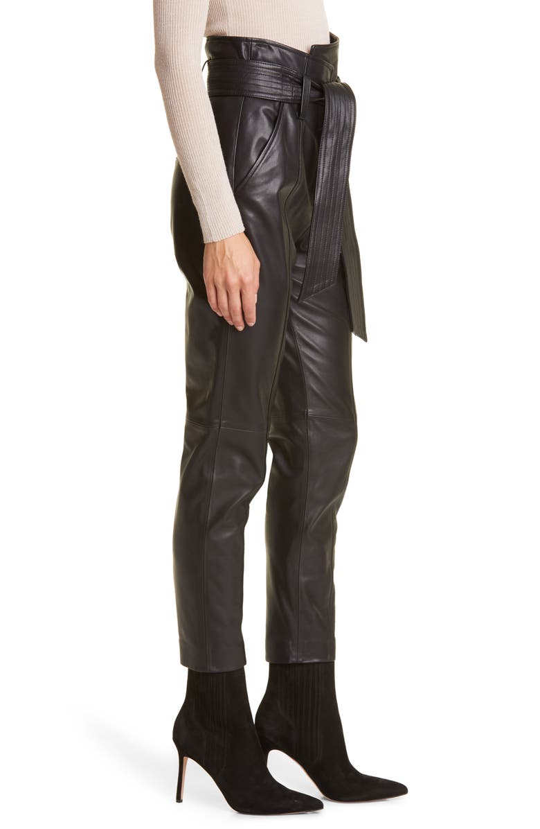 Veronica Beard Izera Belted Leather Pants | Nordstromrack