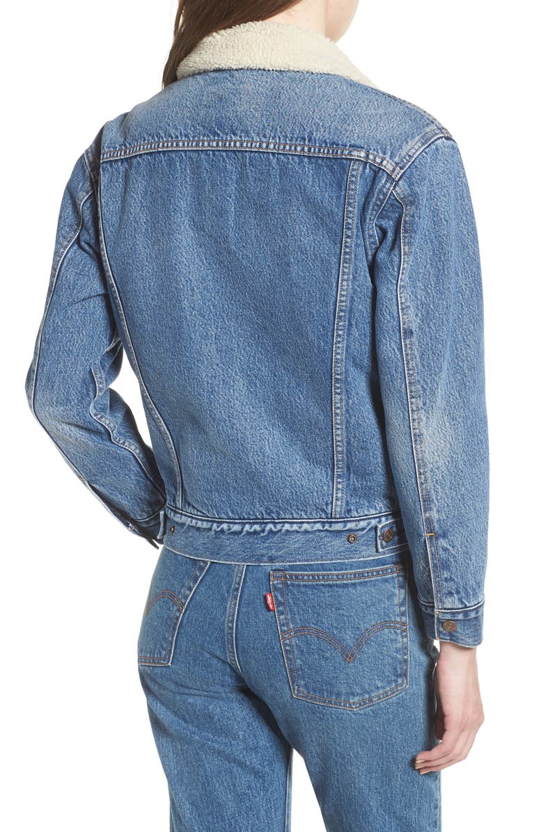 Levi's ® Ex-Boyfriend Faux Fur Lined Denim Jacket | Nordstromrack