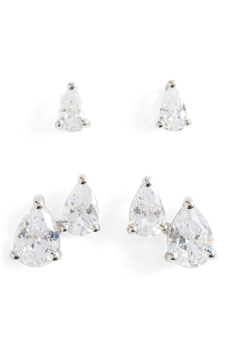Nordstrom Single & Double Crystal Stud Set | Nordstromrack