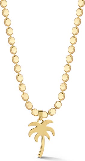 CHLOE AND MADISON Palm Tree Pendant Necklace | Nordstromrack