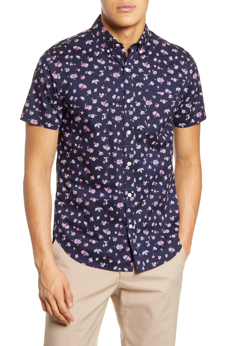 Bonobos Riviera Slim Fit Floral Short Sleeve Button-Down Shirt ...