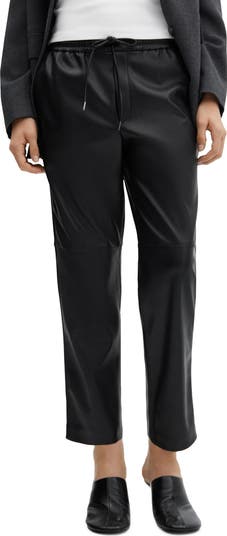 MANGO Faux Leather Drawstring Pants | Nordstromrack