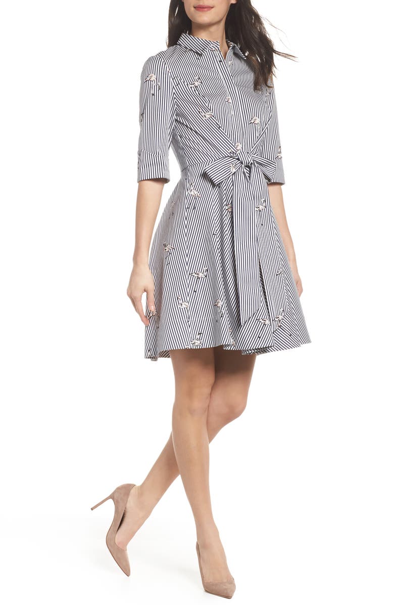Felicity & Coco Welch Tie Front Shirtdress | Nordstromrack