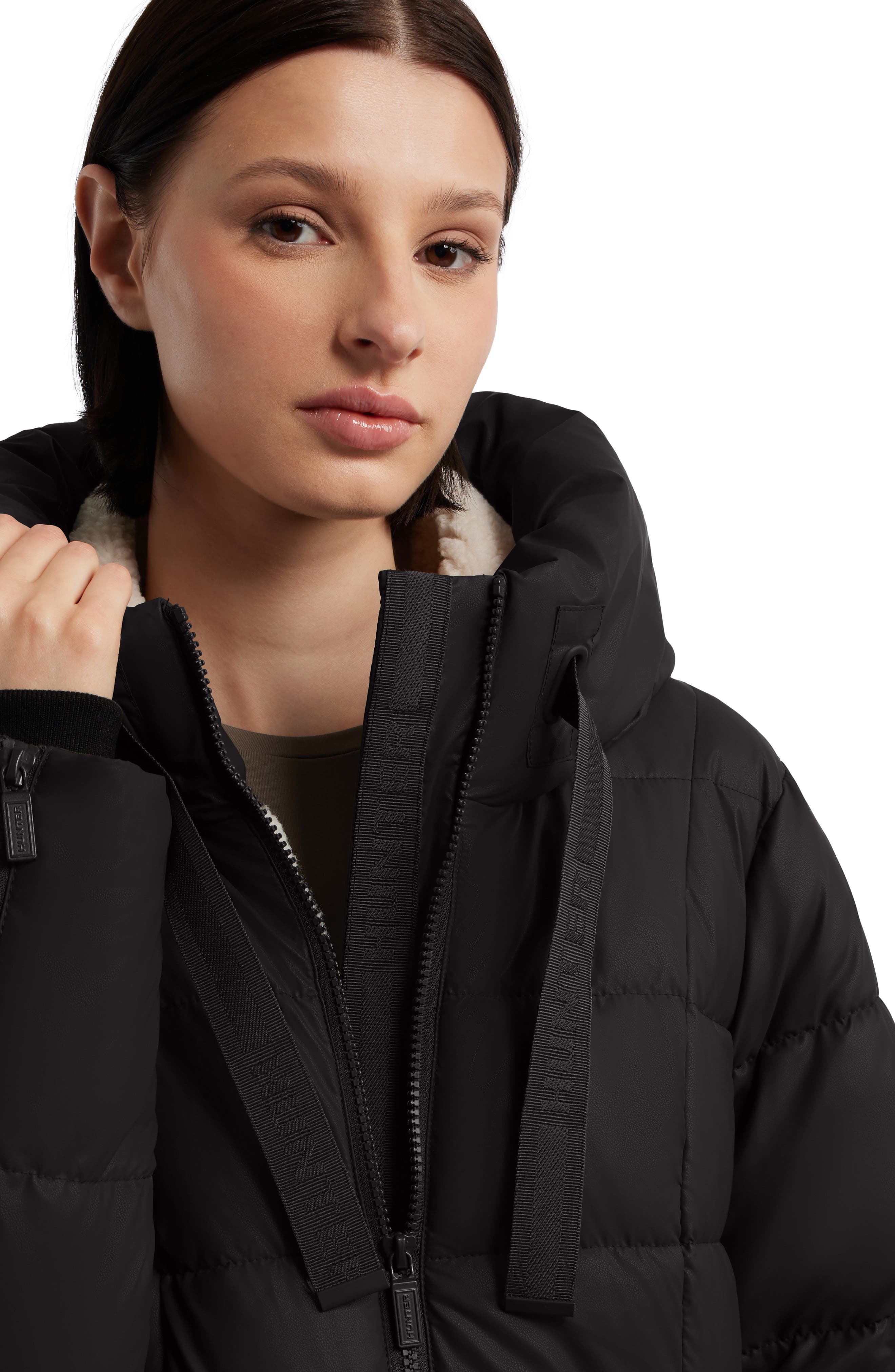 Hunter Ireland Water Repellent Faux Shearling Lined Puffer Jacket ...