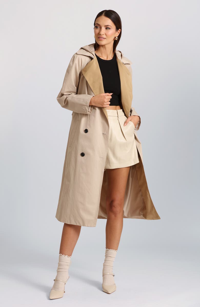 Avec Les Filles Two-Tone Belted Trench Coat | Nordstromrack