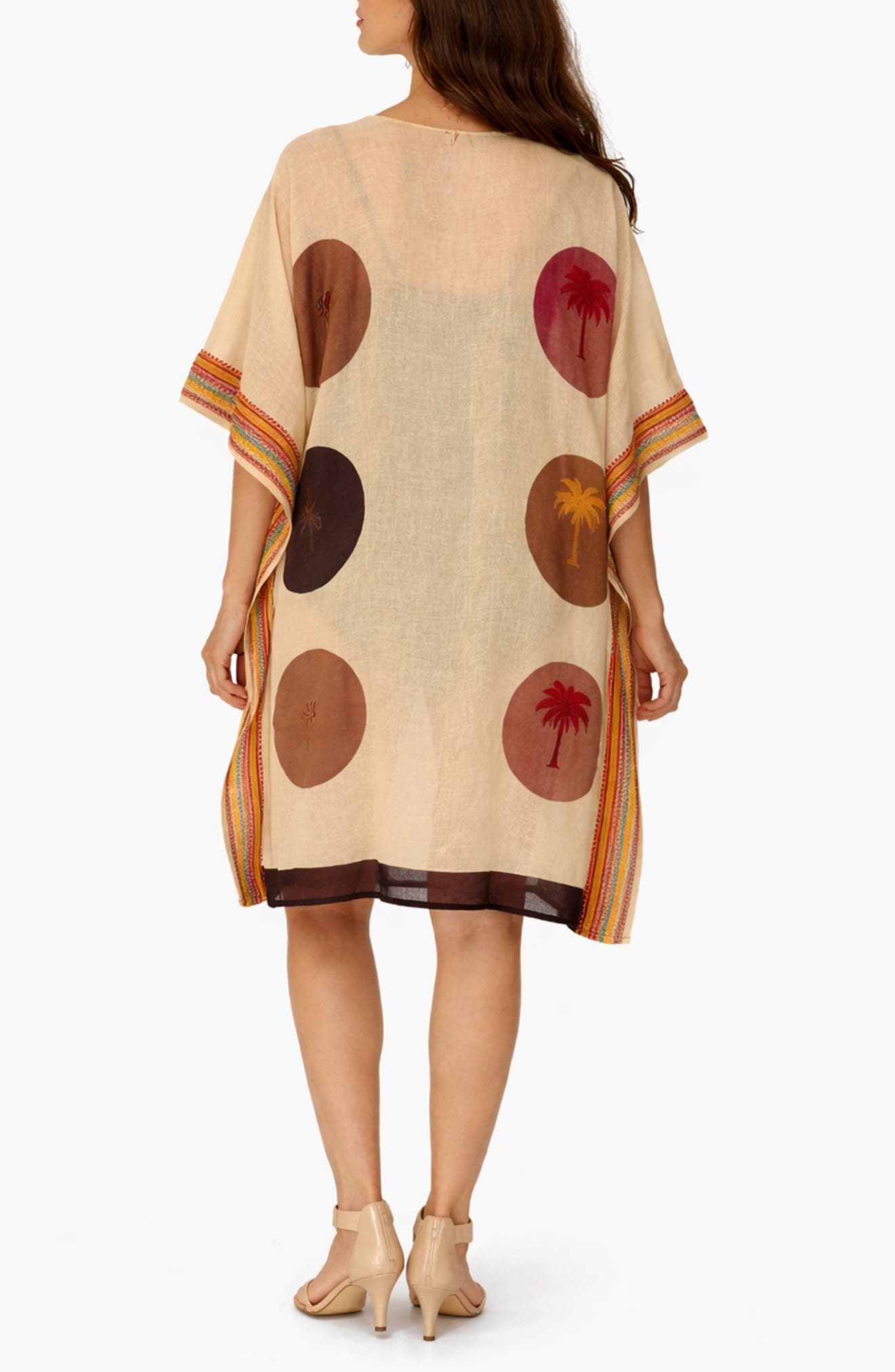 RANEES Palm Tree Embroidered Cotton Cover-Up | Nordstromrack