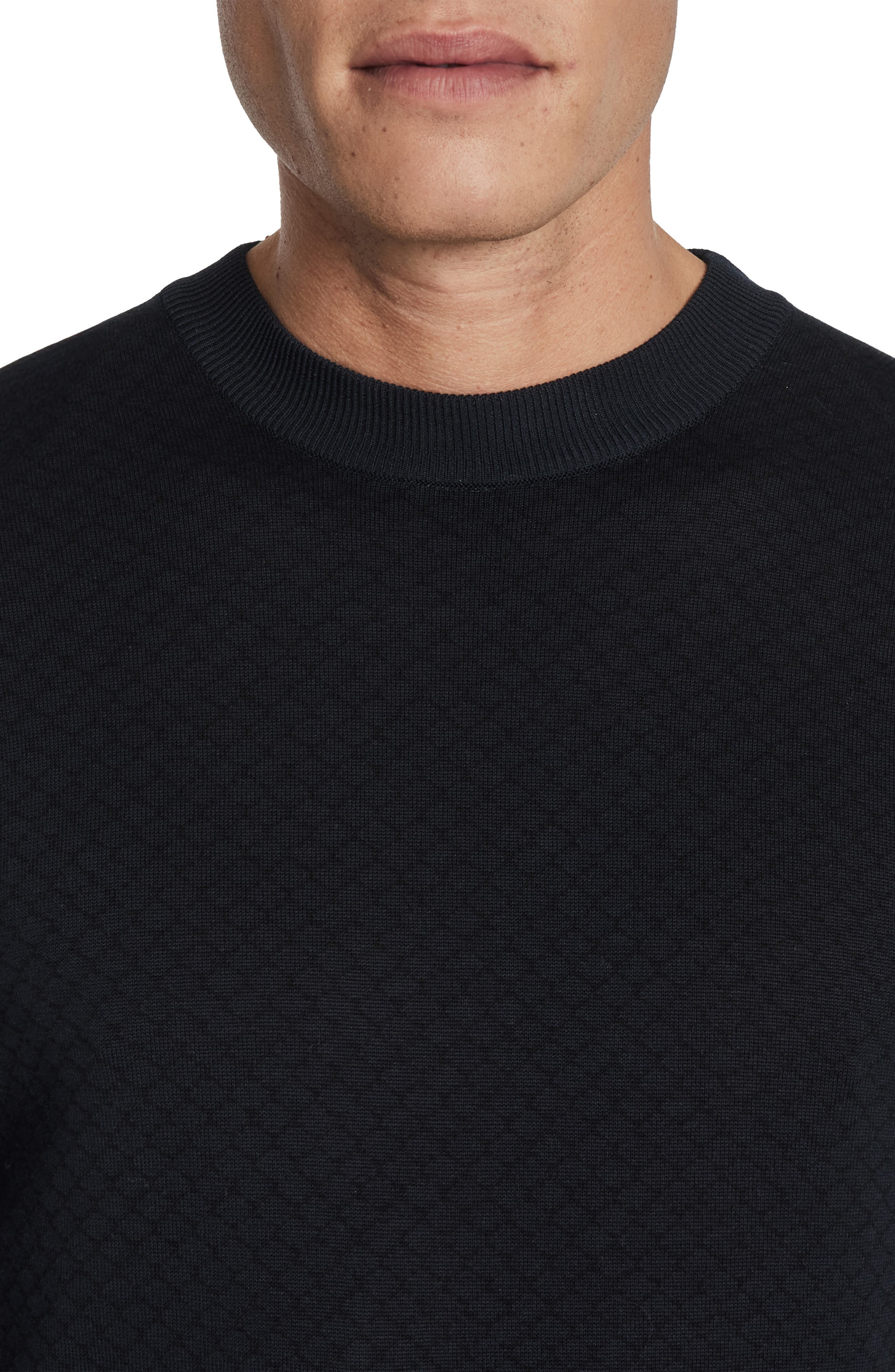 Jack Victor Bartholomew Geo Pattern Cotton & Silk Crewneck Sweater ...