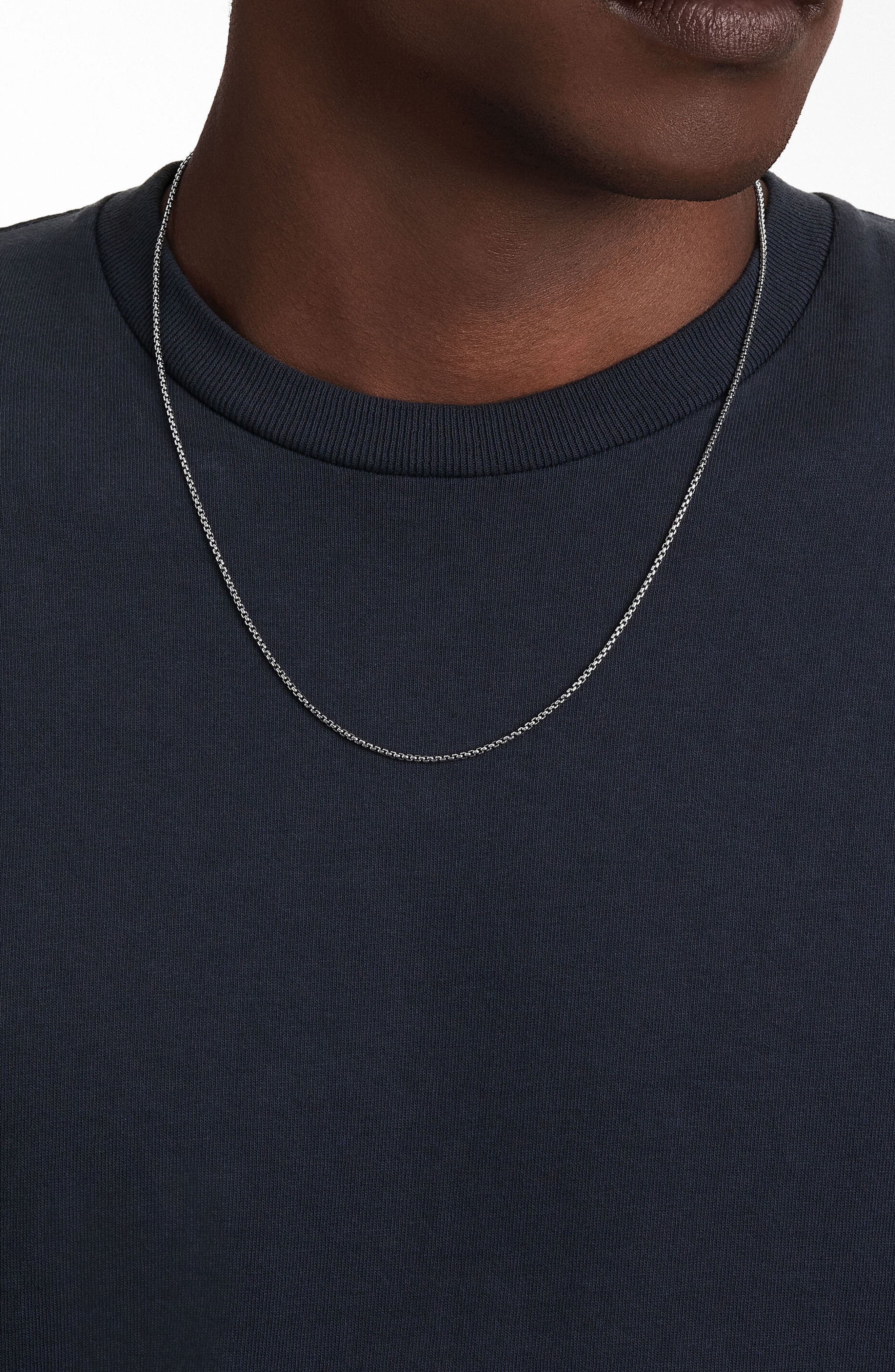 David Yurman Men's Box Chain Necklace in Sterling Silver, 1.7mm | Nordstrom