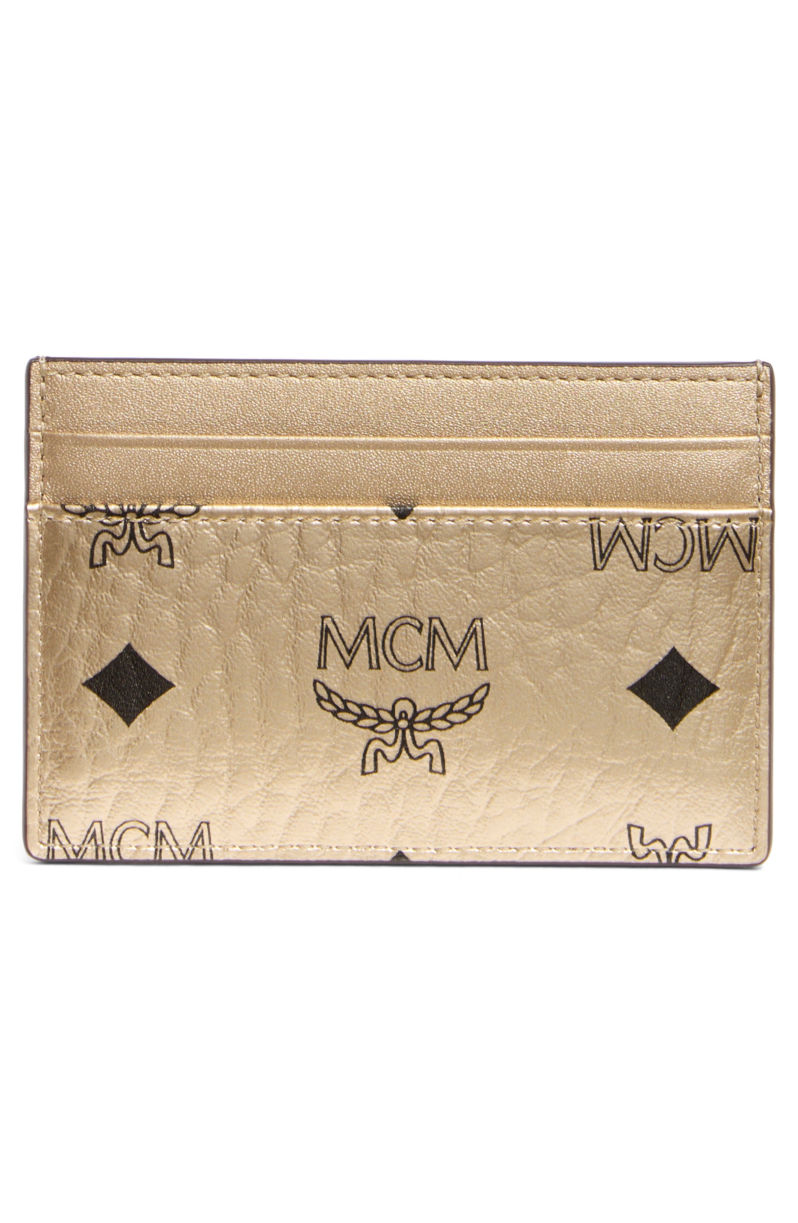MCM Aren Visetos Coated Canvas Card Case | Nordstromrack
