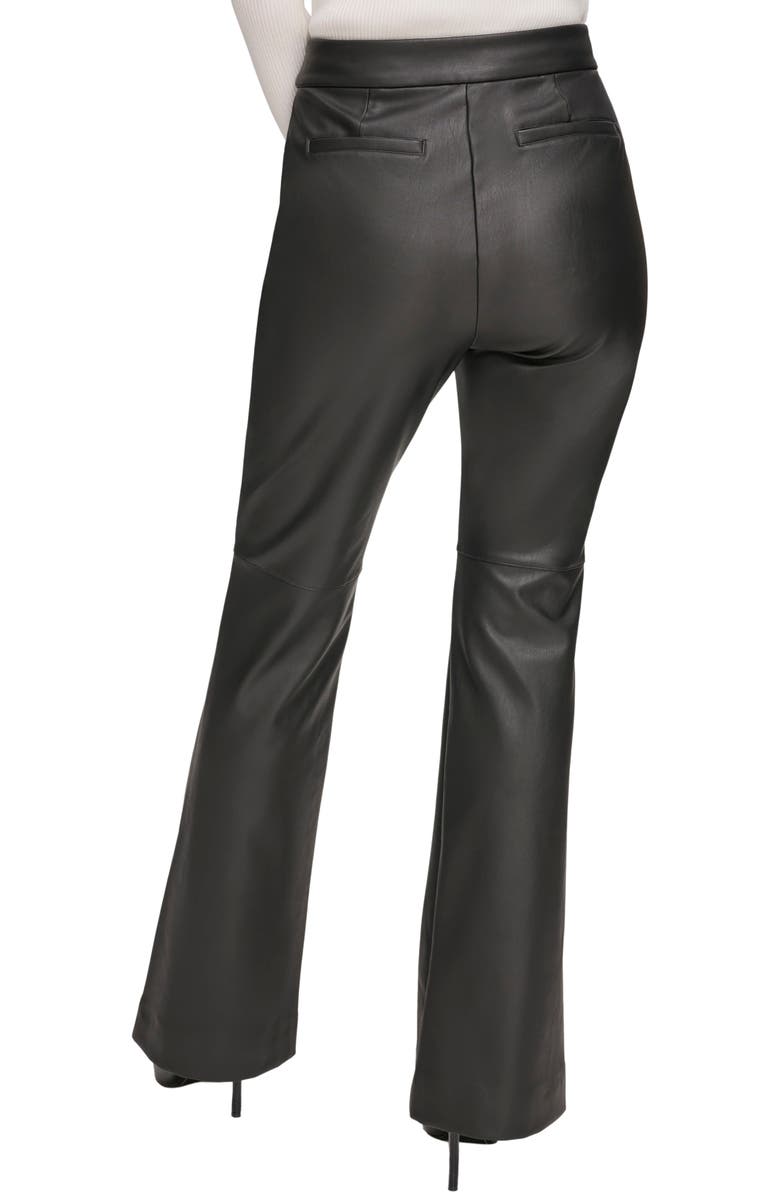 DKNY Slit Hem Flare Faux Leather Pants | Nordstrom