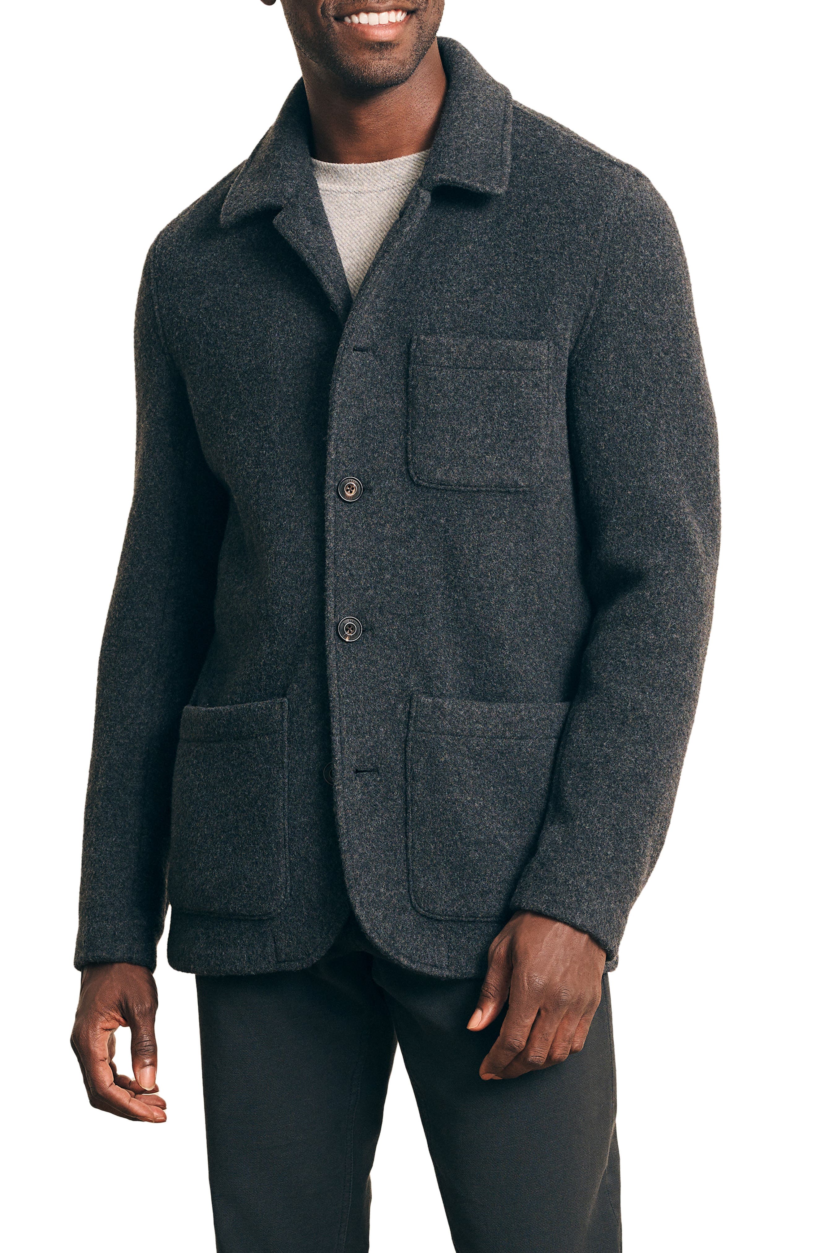 Faherty Felted Wool Bland Chore Coat | Nordstromrack