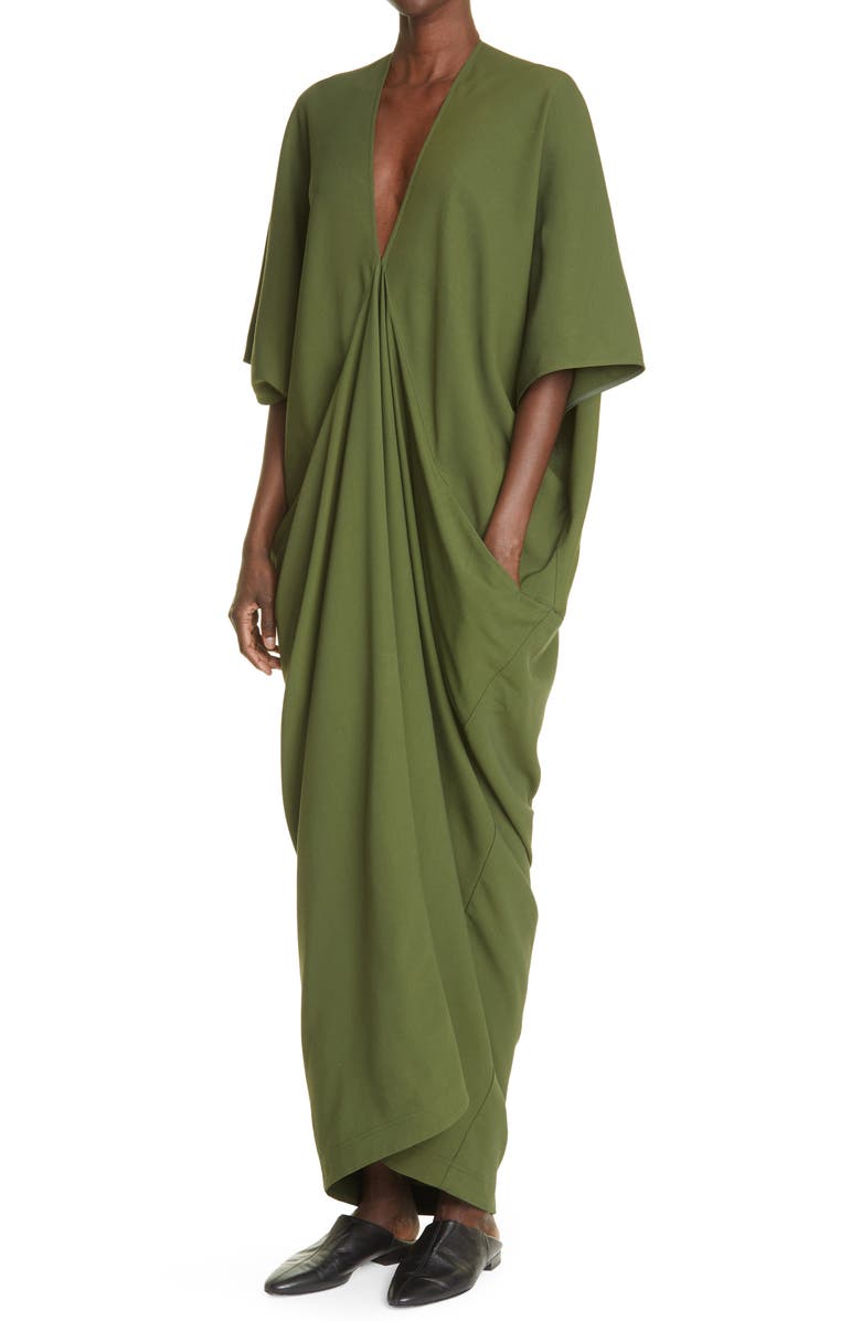 CO V-Neck Draped Column Dress | Nordstrom
