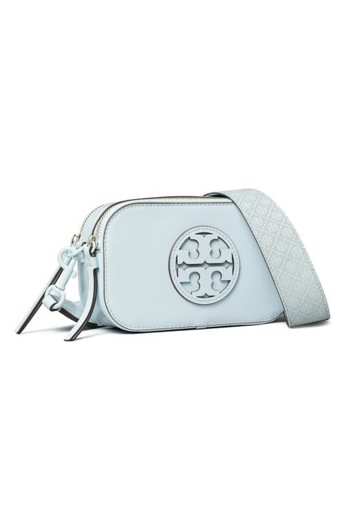 Tory Burch Mini Miller Leather Crossbody Bag In Ice Blue | ModeSens
