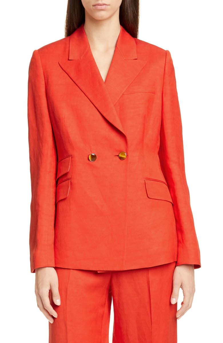 PARTOW Rose Double Breasted Linen Blend Jacket | Nordstrom
