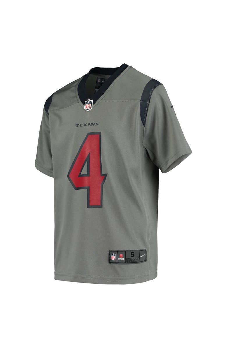 Nike Youth Nike Deshaun Watson Gray Houston Texans Inverted Game Jersey ...