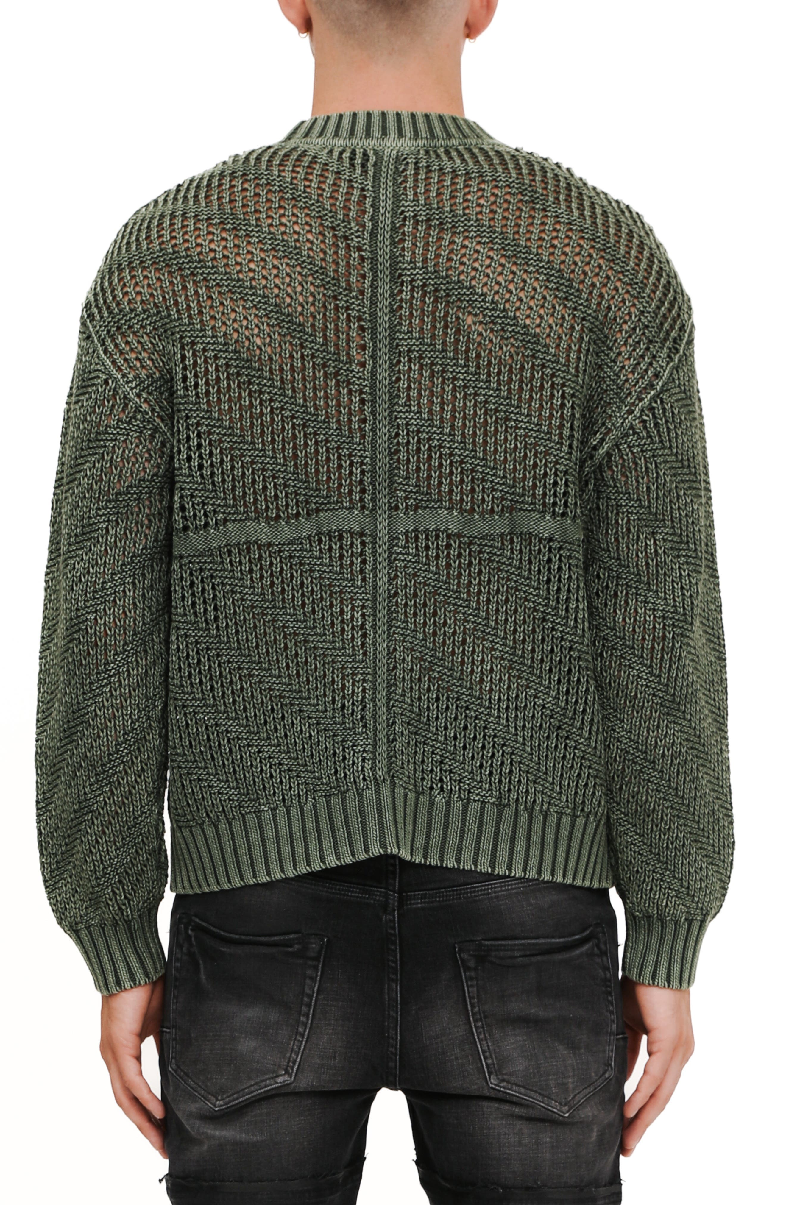 PURPLE BRAND Acid Wash Crew Sweater | Nordstromrack