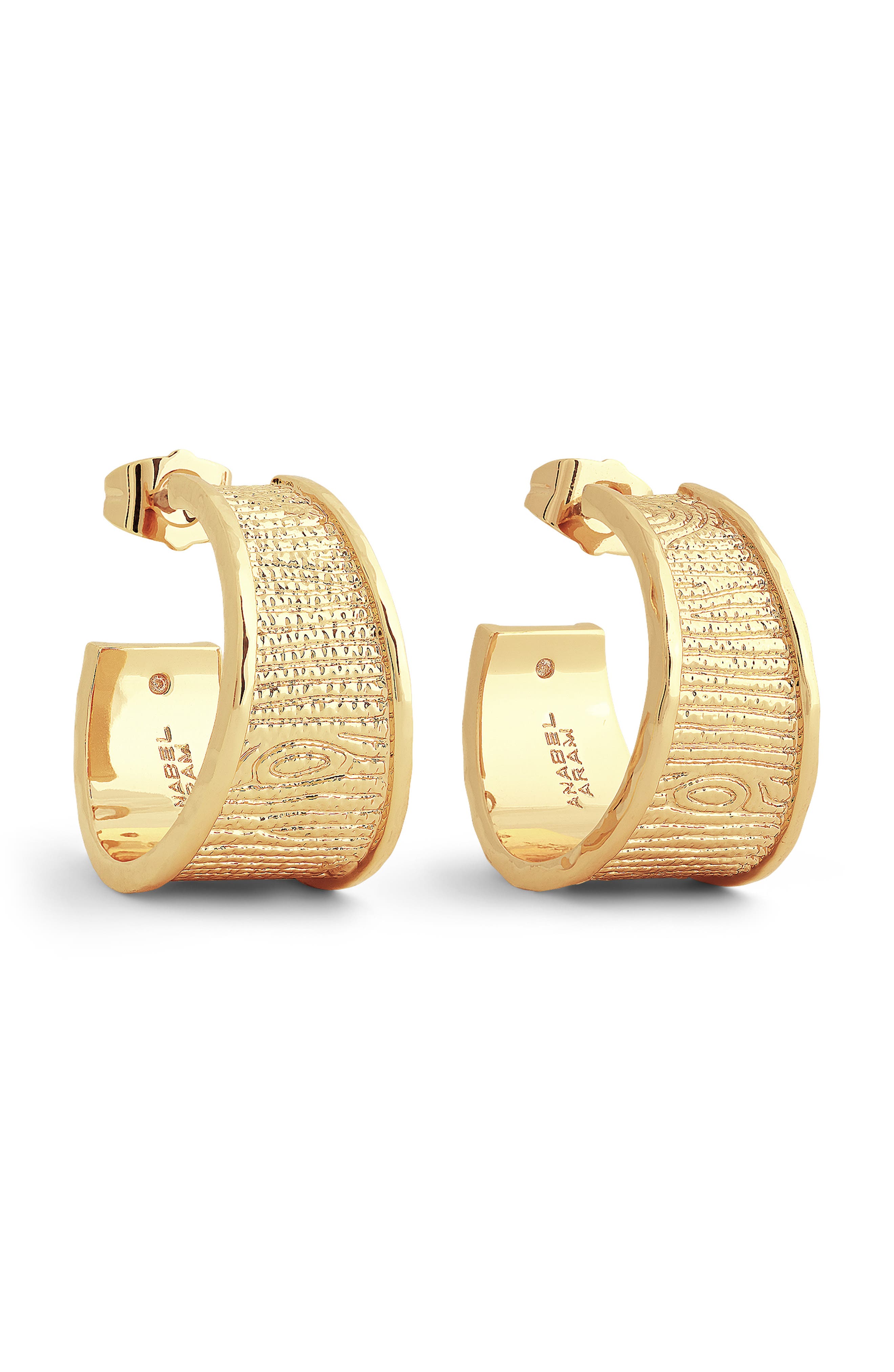 Anabel Aram Jewelry Enchanted Forest Bark Hoop Earrings | Nordstrom