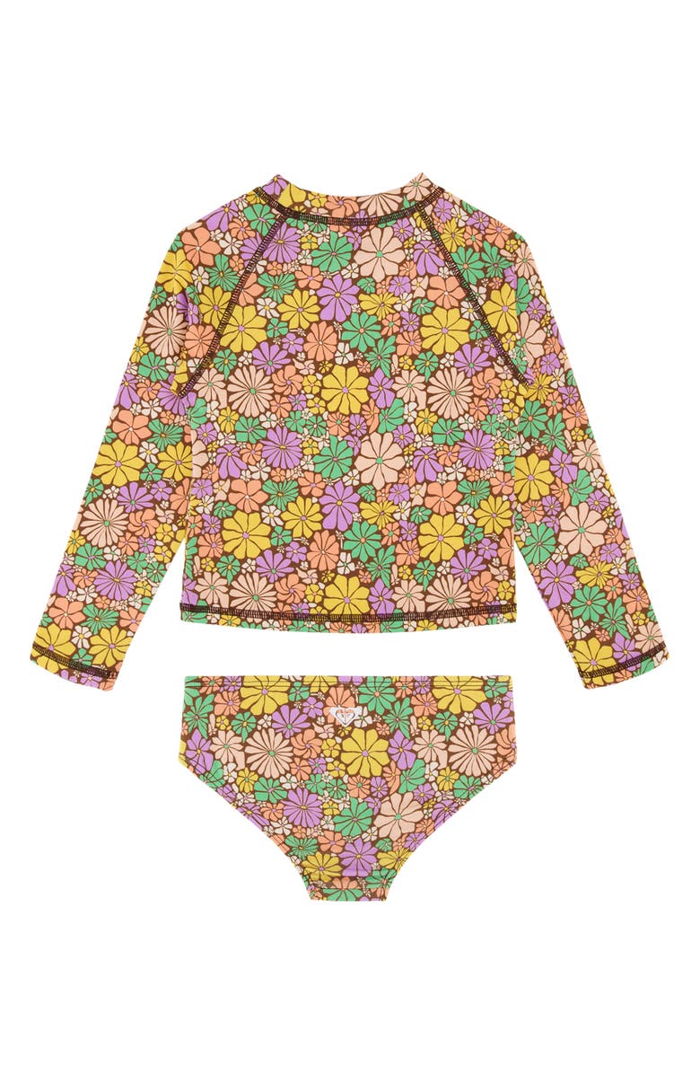 Roxy Floral Long Sleeve Two-Piece Rashguard Swimsuit | Nordstromrack