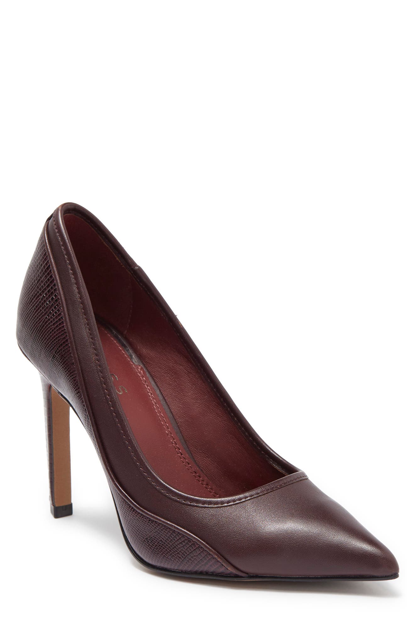 Reiss Maddy Snake Embossed Leather Stiletto Pump (Women) | Nordstromrack
