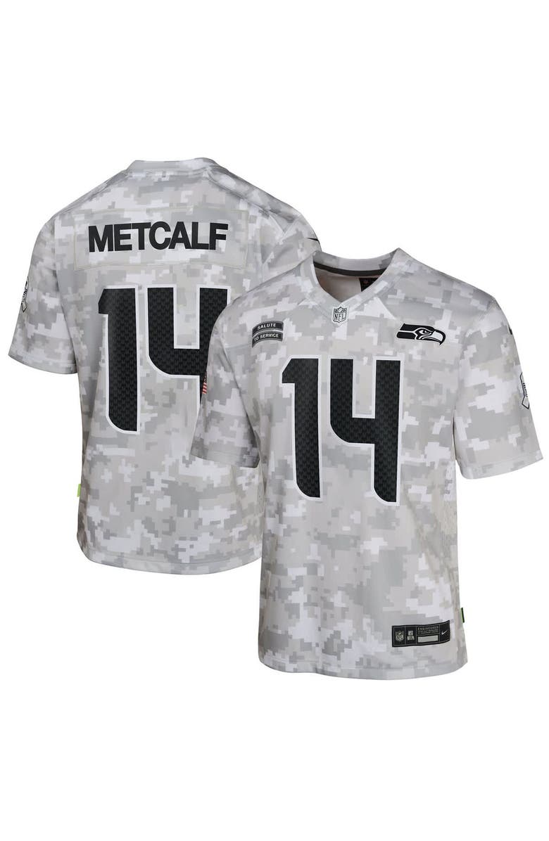 Nike Youth Nike DK Metcalf Arctic Camo Seattle Seahawks 2024 Salute to ...
