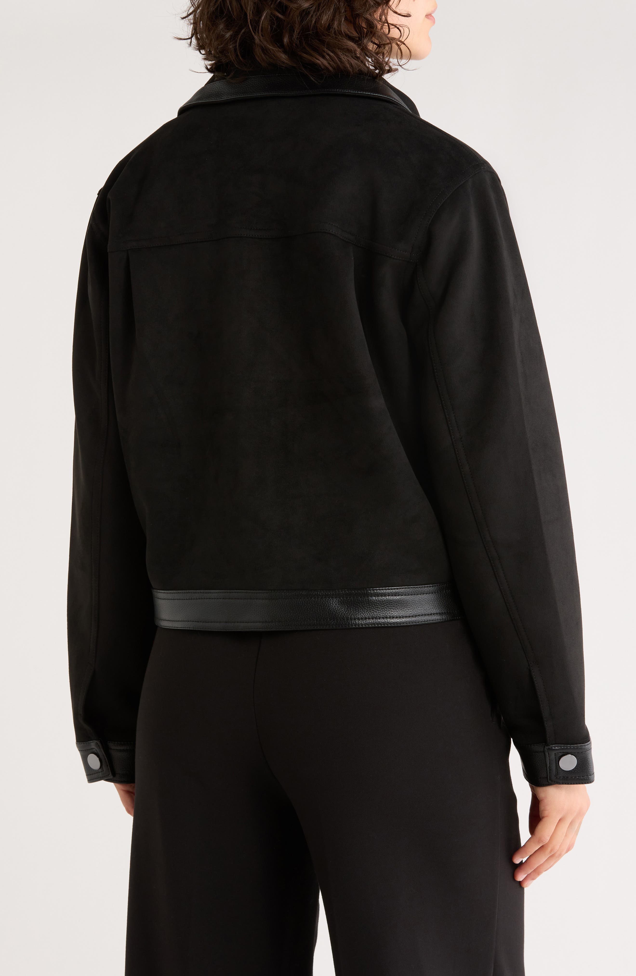 T Tahari Faux Leather Trim Jacket | Nordstromrack