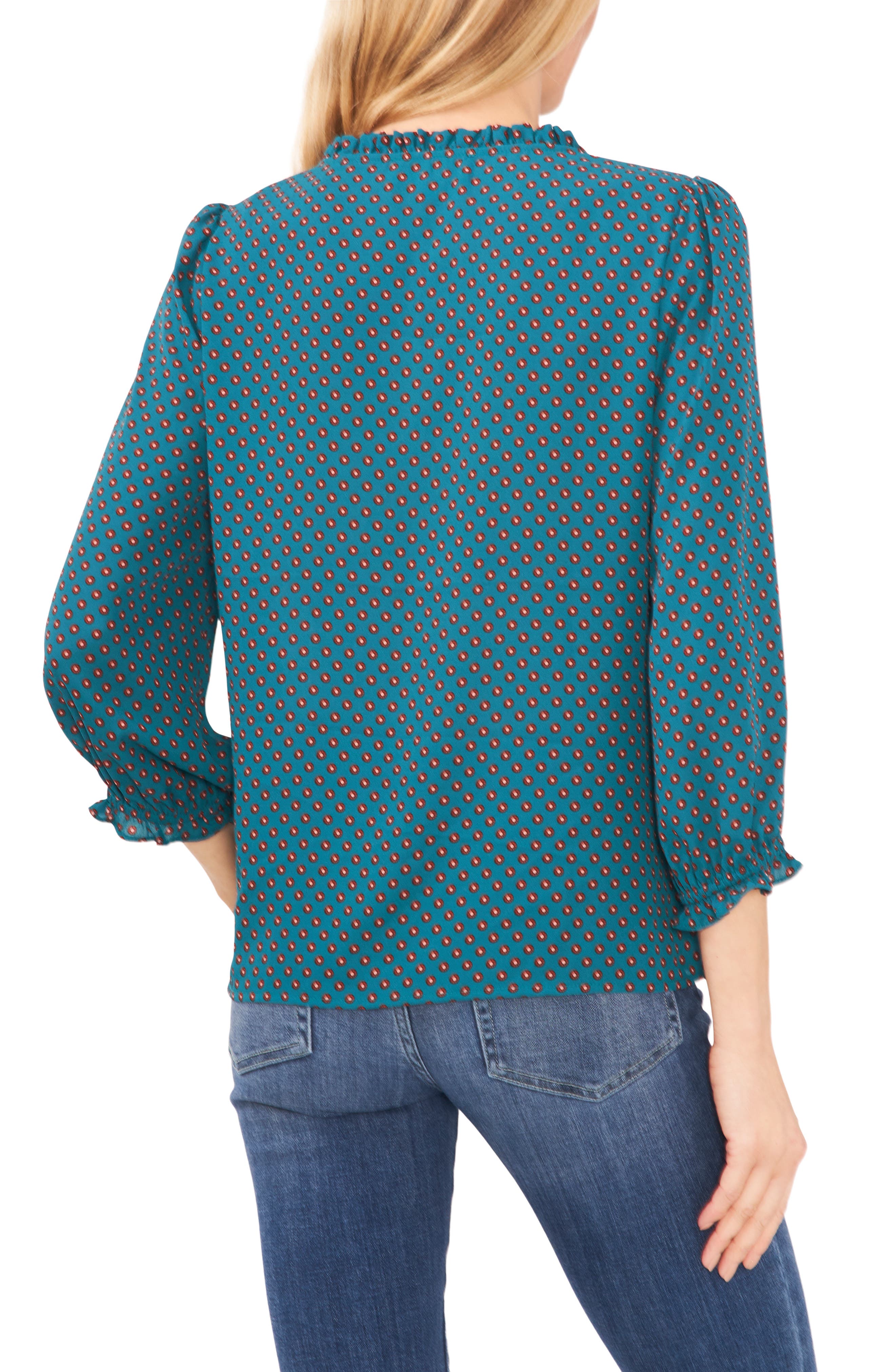CeCe Frill Dot Blouse | Nordstromrack
