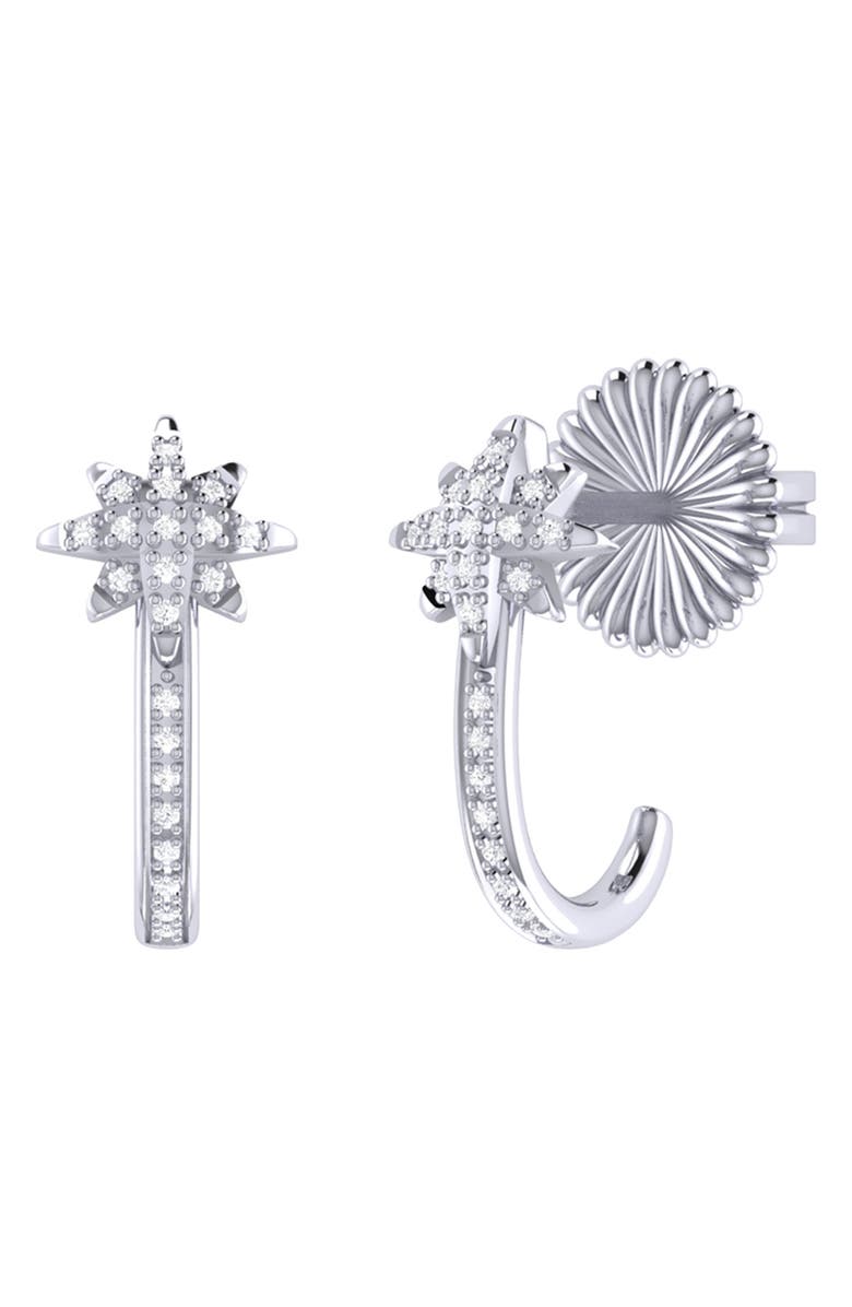 LuvMyJewelry North Star Diamond Hoop Earrings | Nordstromrack