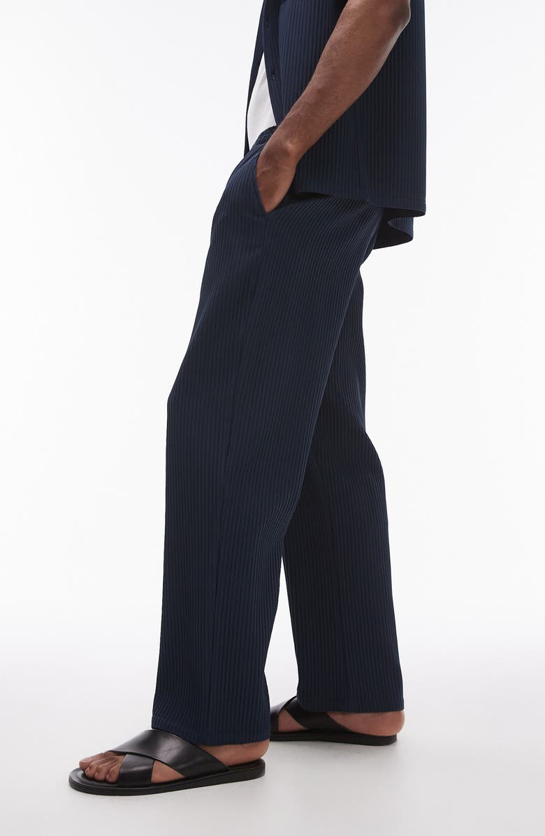 Topman Plissé Pull-On Wide Leg Pants | Nordstromrack