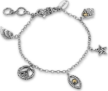 SAMUEL B. Sterling Silver 18k Solid Yellow Gold Symbolism Charm ...